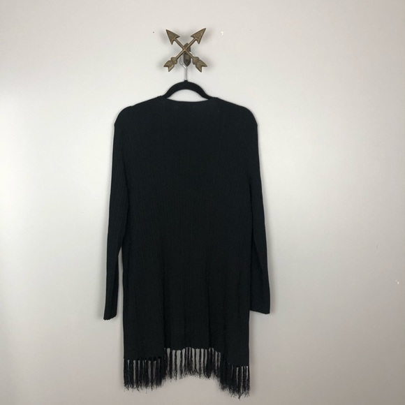 Laura Ashley | Sweaters | Laura Ashley Black Ribbed Cardigan With ...